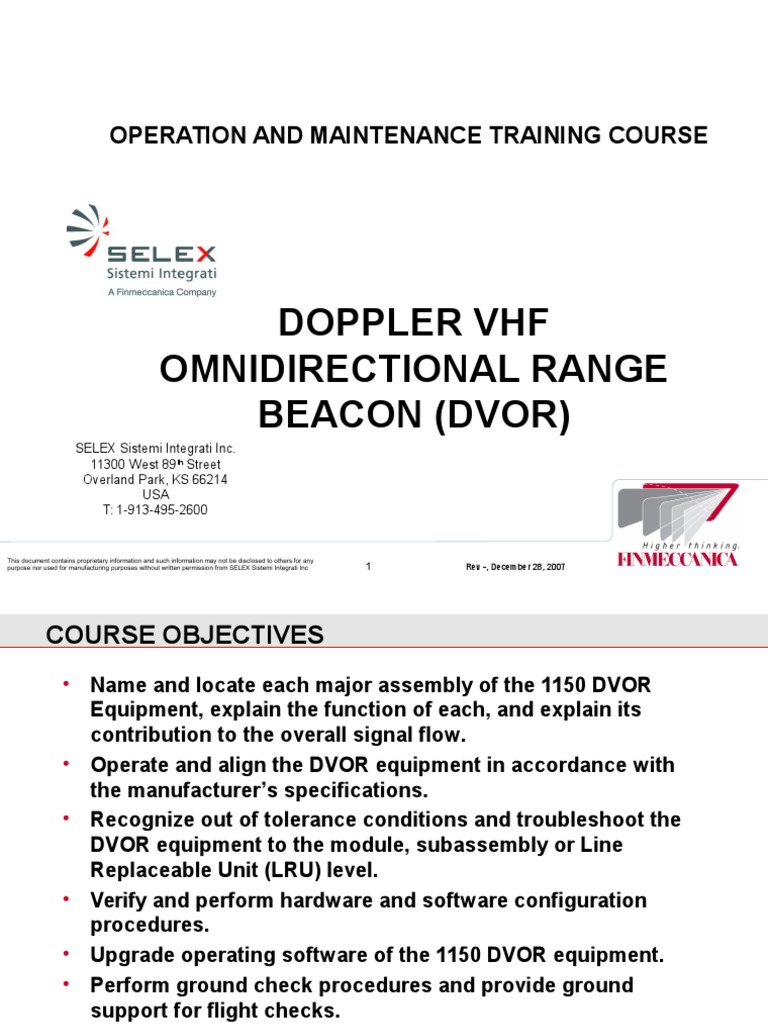 1150 DVOR Overheads Selex Rev - TR | PDF | Frequency Modulation ...