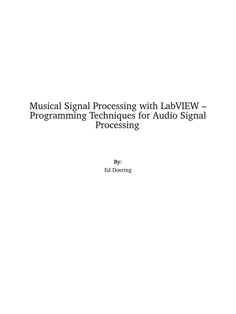 Musical Signal Processing With LabVIEW | PDF | Boolean Data Type | Control Flow