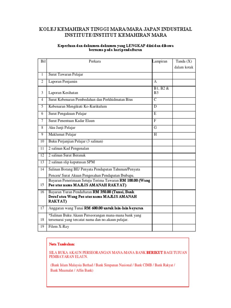 Checklist | PDF
