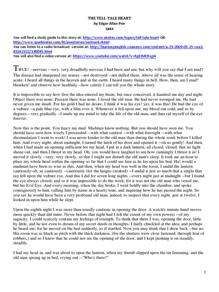 The Tell Tale Heart | PDF