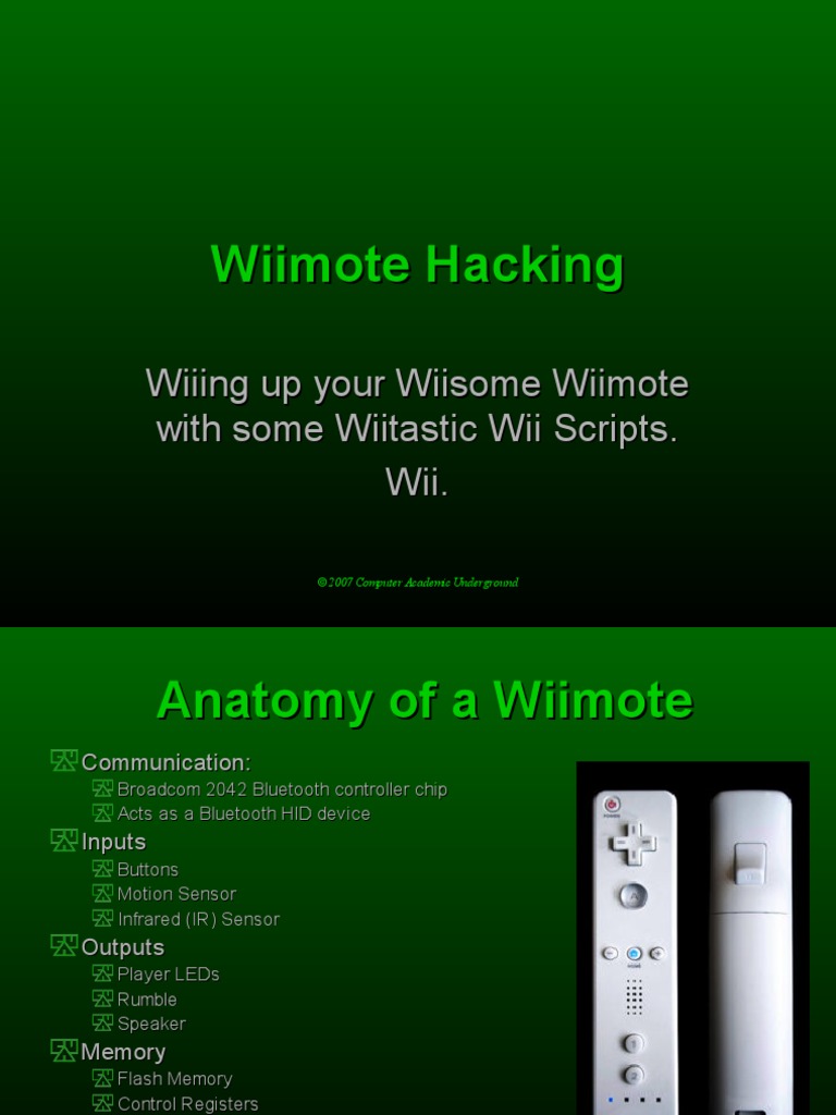 Wiimote Hacking | PDF | Bit | Computer Engineering