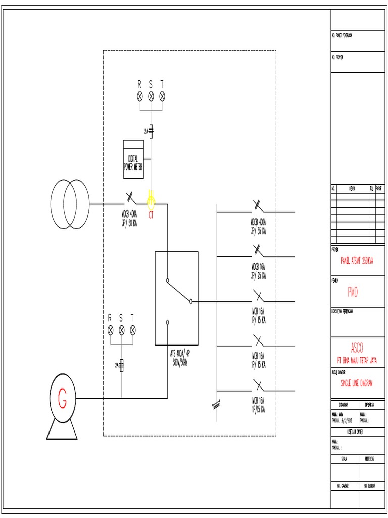 Contoh SLD Panel ATS | PDF