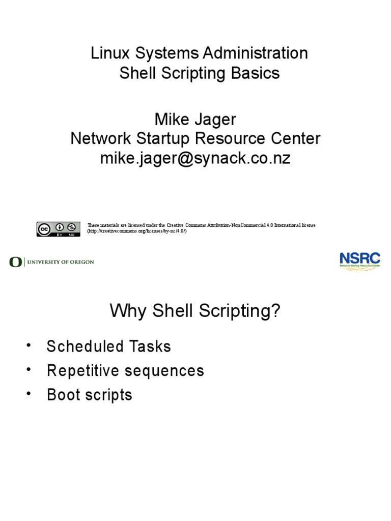 Linux Systems Administration Shell Scripting Basics Mike Jager Network ...