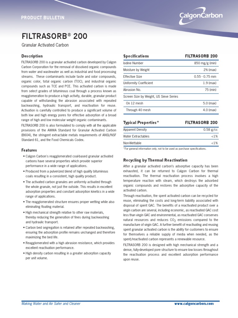 21 Filtrasorb 200 1019web | PDF | Adsorption | Chemistry
