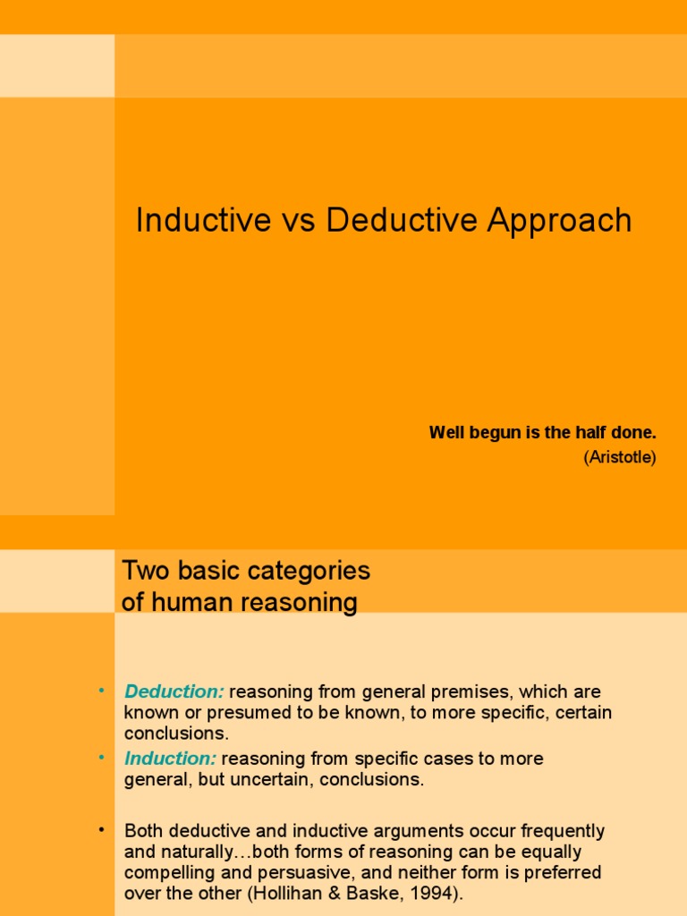 Deduction vs. Induction | PDF | Deductive Reasoning | Argument