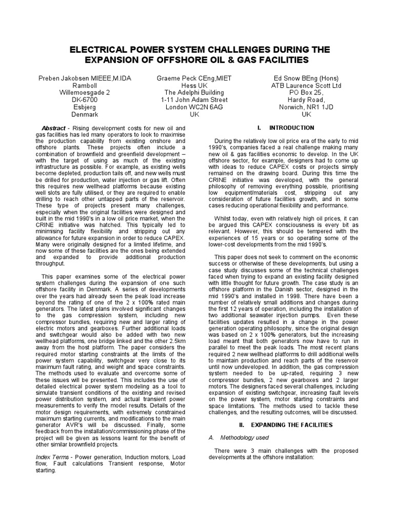Electrical Power System Challenges | PDF