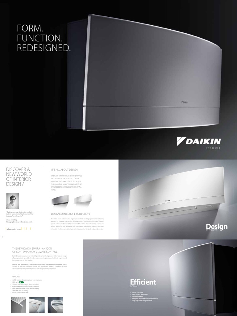 Daikin R32 Emura Catalogue | PDF | Air Conditioning | Hvac