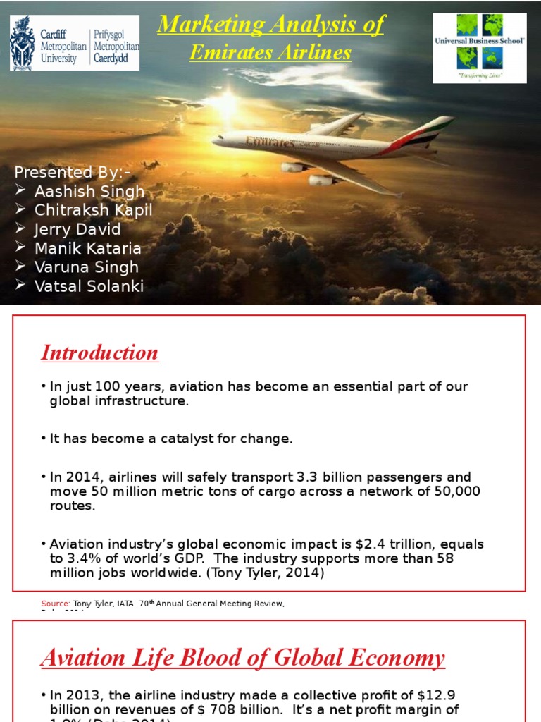 Marketing PPT-Emirates | Airlines | Travel Agency