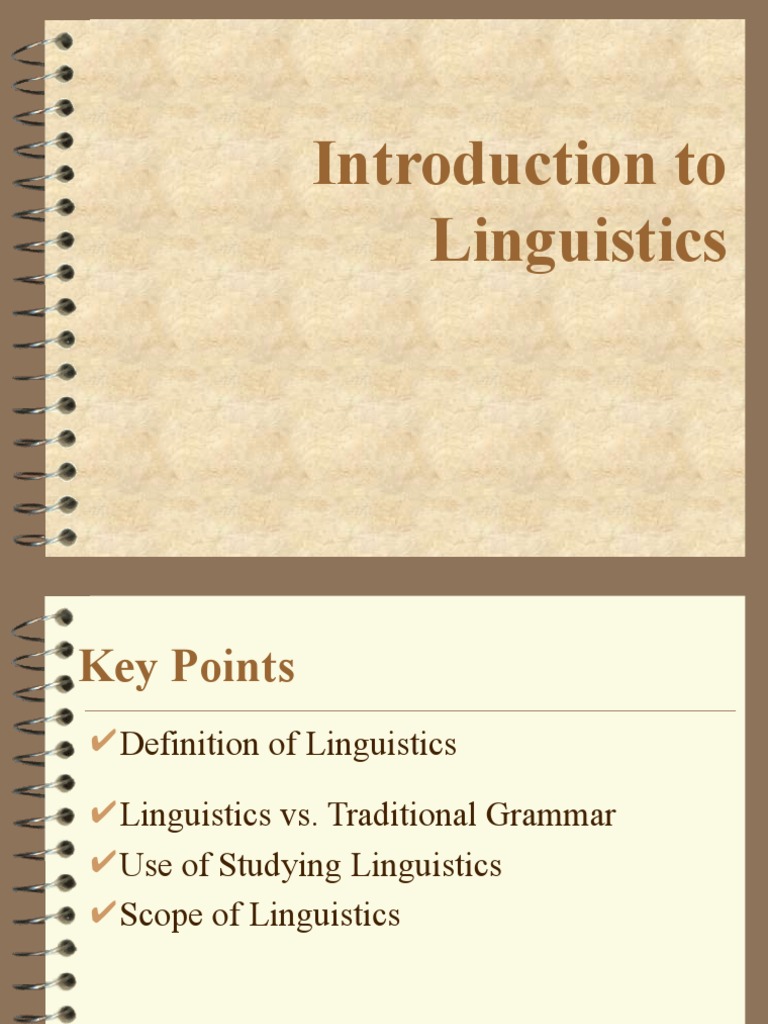 Introduction to Linguistics Basics | PDF | Language Arts & Discipline
