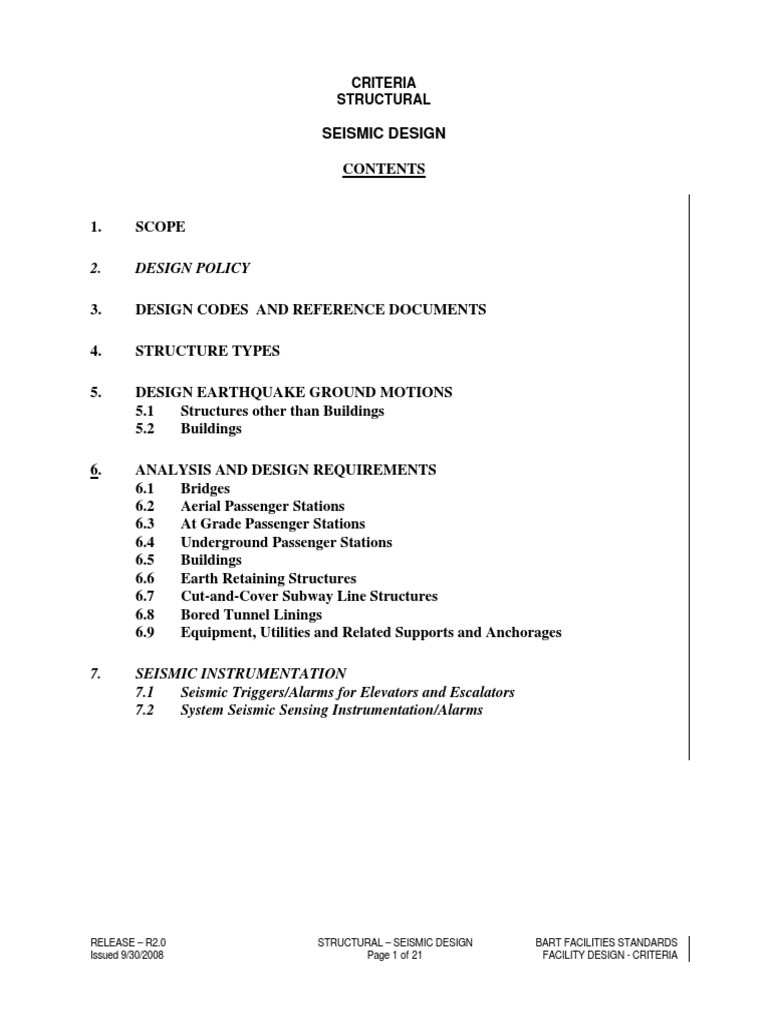 Criteria - Structural - Seismic Design | PDF | Geotechnical Engineering ...