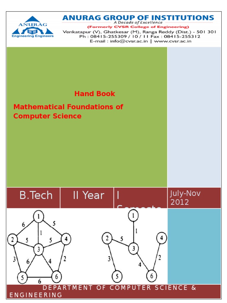 Mfcs Hand Book | PDF | Group (Mathematics) | Graph Theory