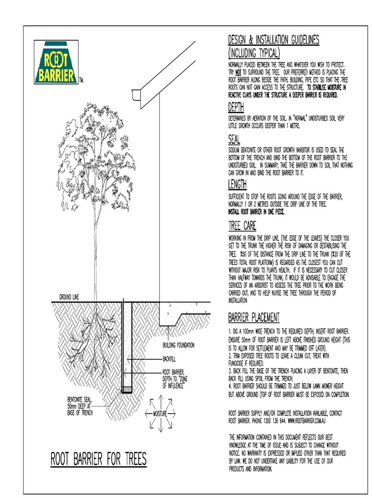 Root Barrier | PDF | Trench | Soil