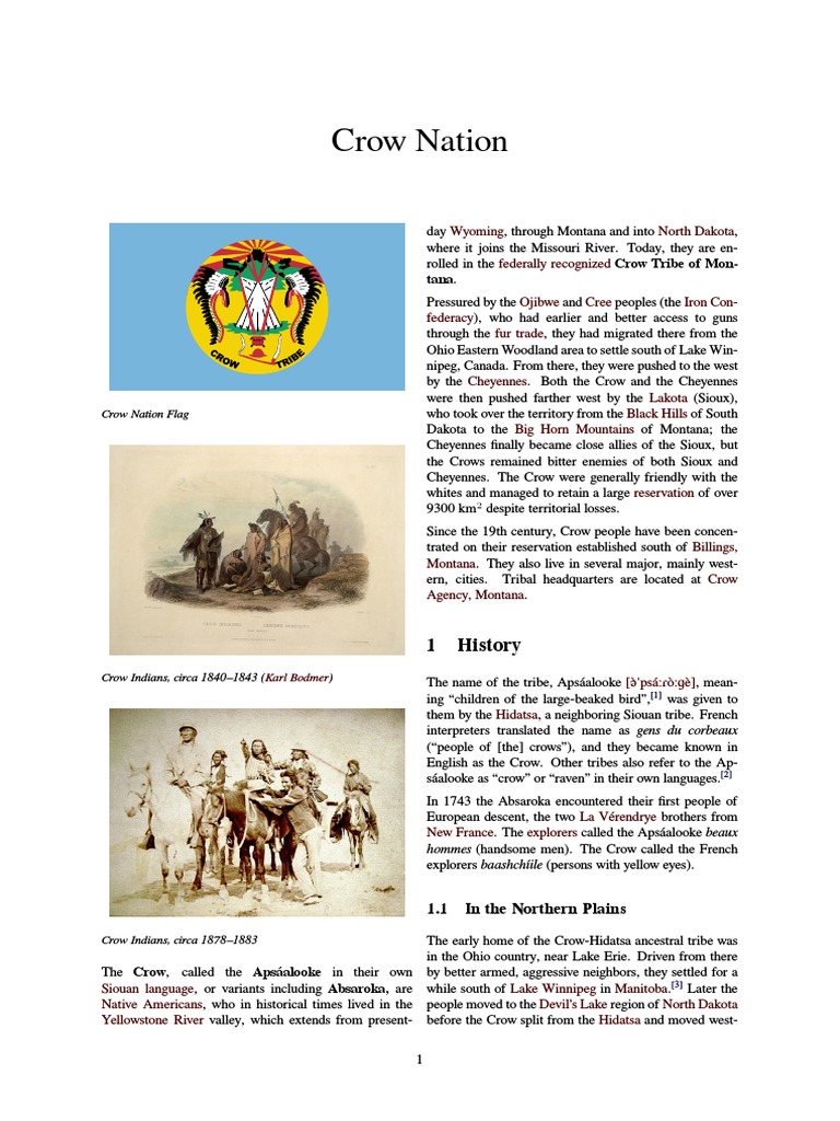 Crow Nation | PDF | Sioux | Cheyenne