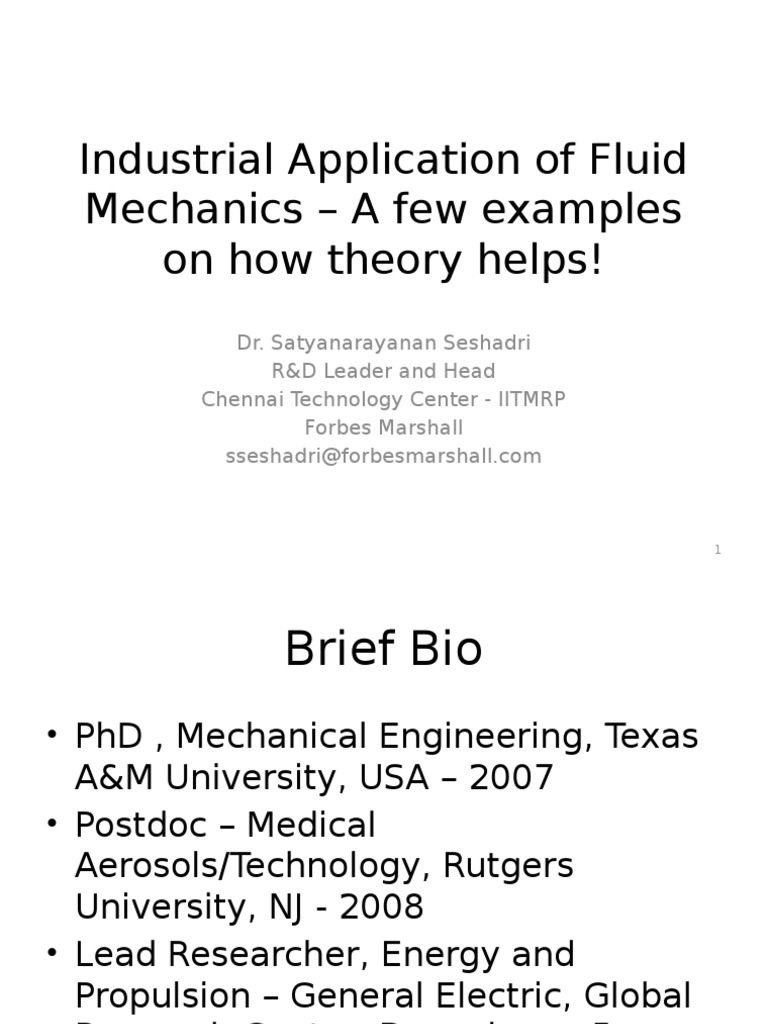 Applications Of Fluid Mechanics To Industrial Problems Pdf Aerosol