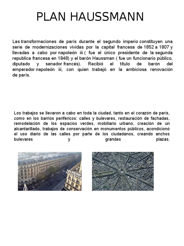 Transformaciones de París: Plan Haussmann | PDF | Arte
