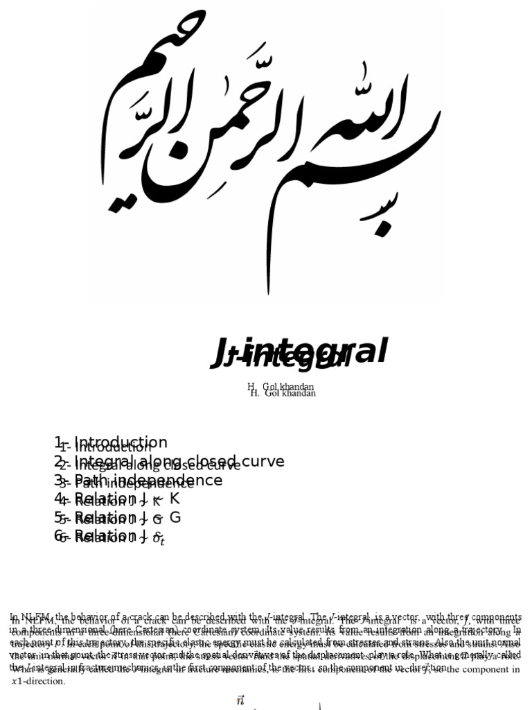 J Integral | PDF | Fracture Mechanics | Fracture