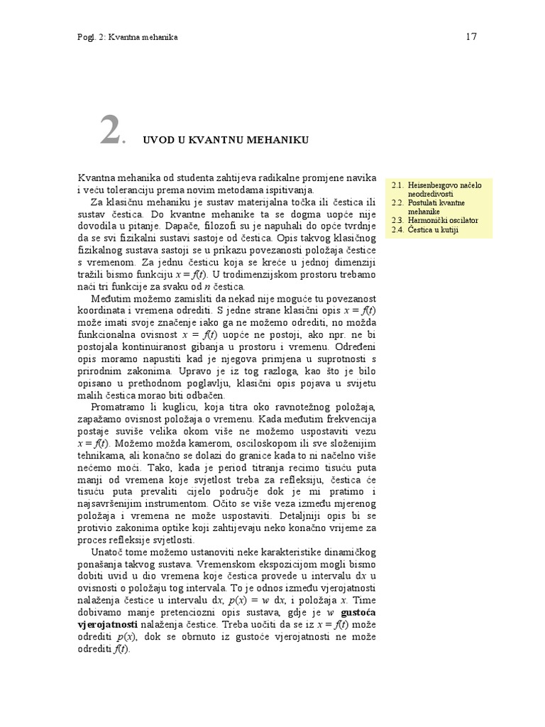 Kvantna Mehanika PDF | PDF