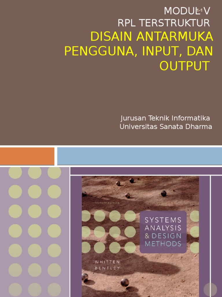Modul 5 RPL Terstruktur - Disain Antarmuka Input Output | PDF | Komputer
