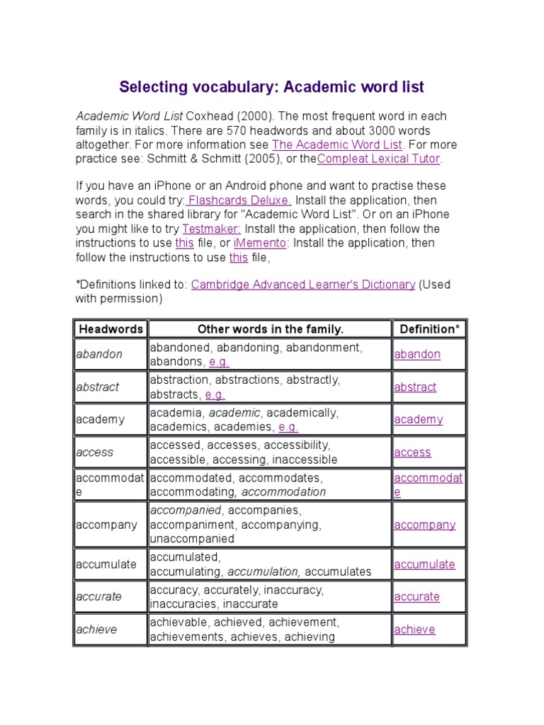 Academic List | PDF