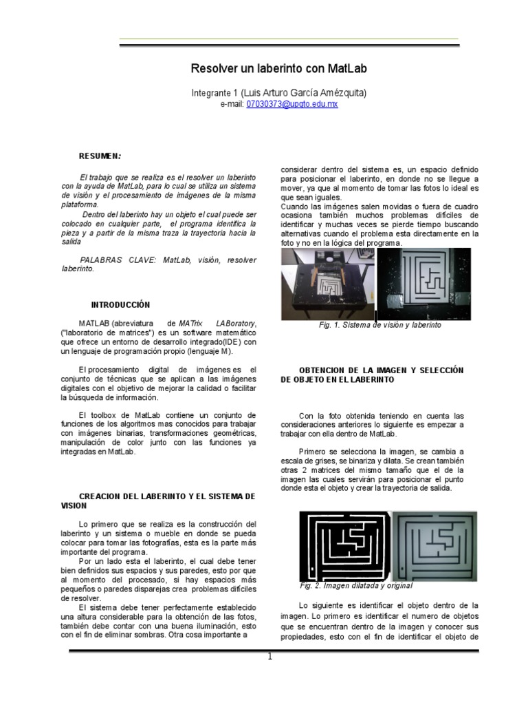 Laberinto Matlab | PDF | Matlab | Programa de computadora