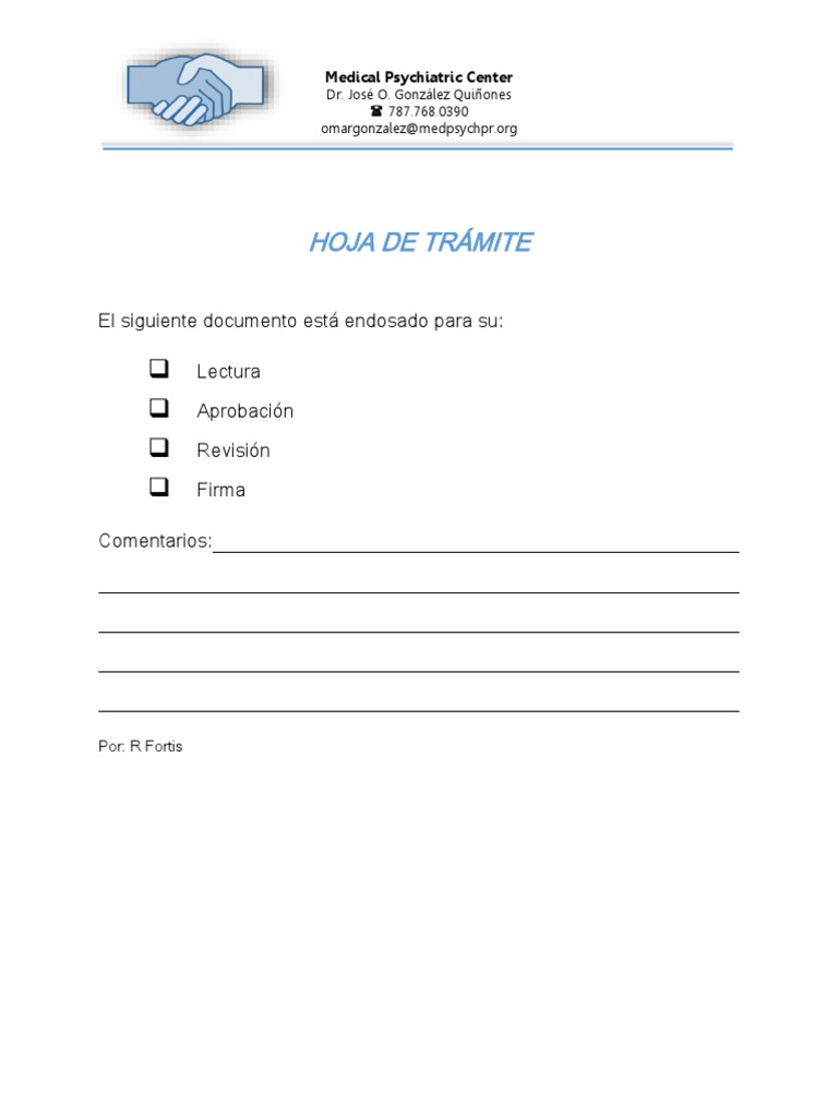Hoja de Trámite para Documentos | PDF