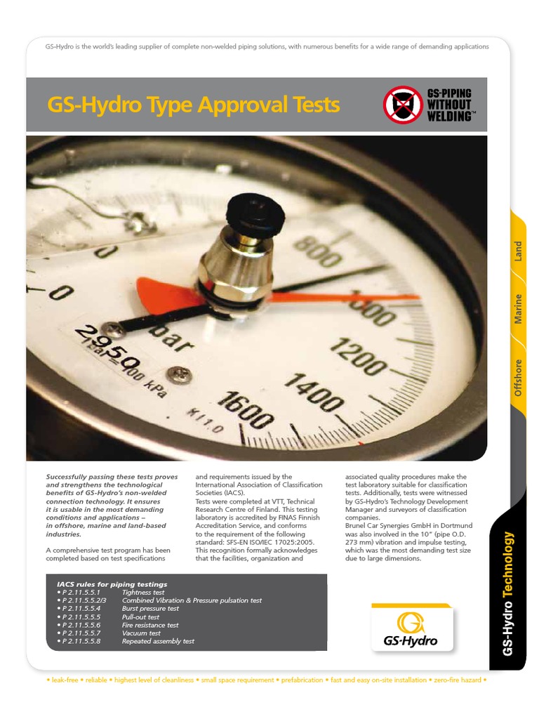Type Approval Tests Pdf Structural Load Pipe Fluid Conveyance