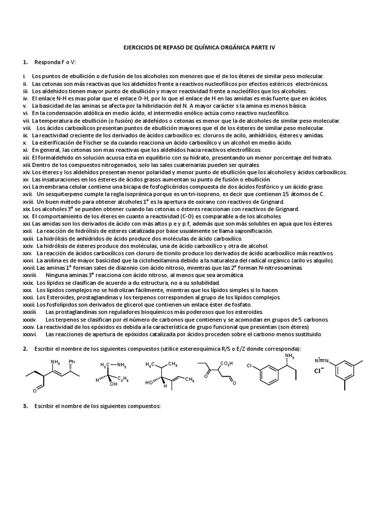 EJERCICIOS4 | PDF | Ester | Cetona