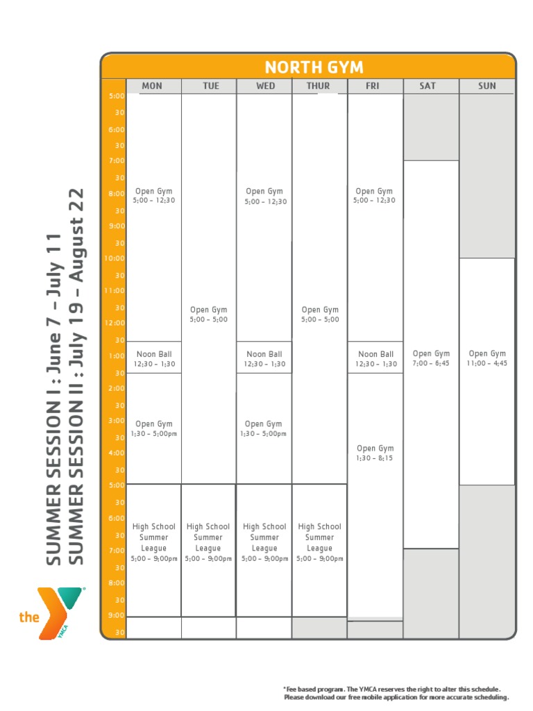 Gym Schedules | PDF