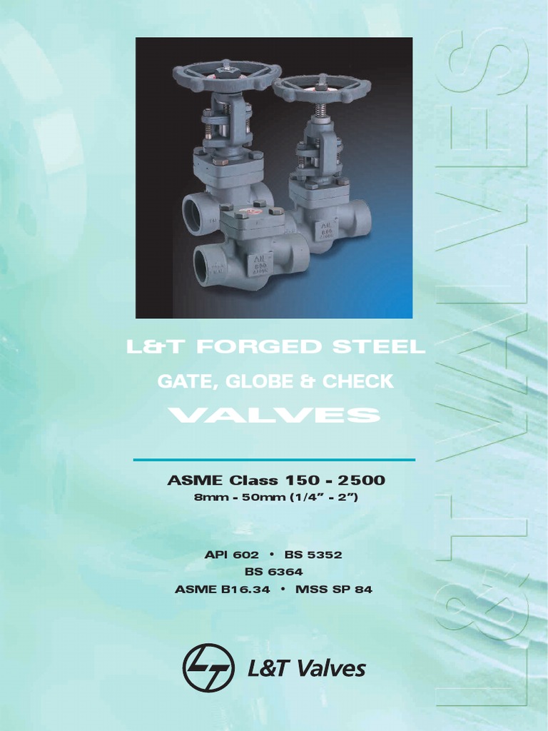 L&T API 602 Valve Catalogue Overview | PDF | Valve | Screw