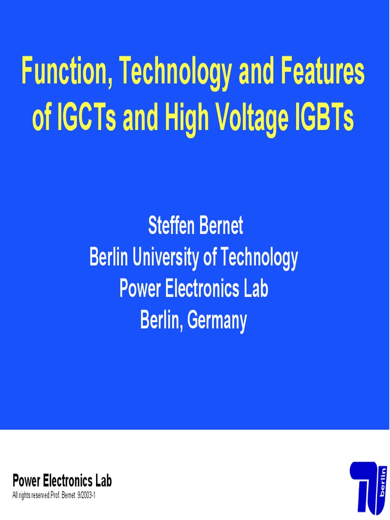 IGCT and IGBT Technology Overview | PDF | Power Electronics ...