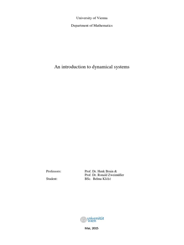 An Introduction To Dynamical Systems | PDF | Dynamical System ...