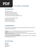 DepEd Mission, Vision, Goals | PDF