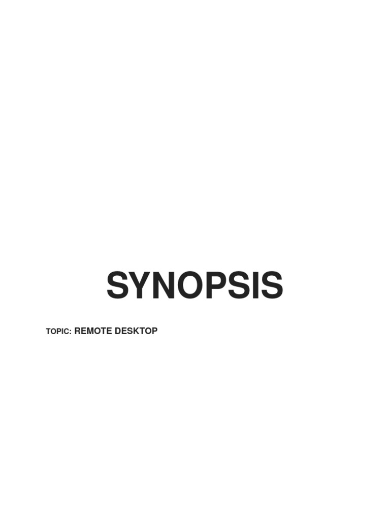 Remote Desktop Monitoring System | PDF | Remote Desktop Services | Server (Computing)