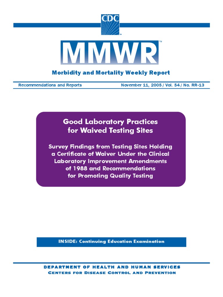 Good Laboratory Practices For Waived Testing Sites | PDF | Medicare ...