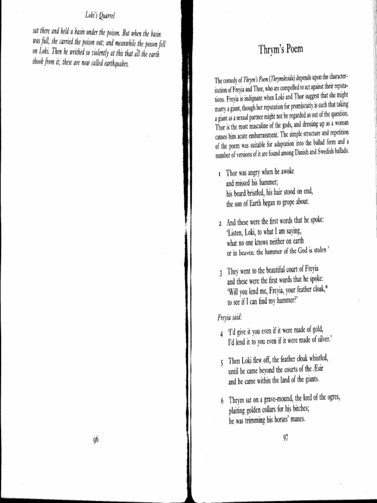 Þrymskviða - Thrym's Poem | Loki | Thor
