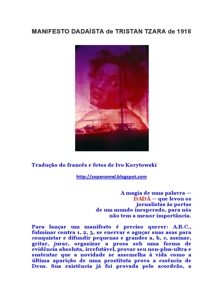 Manifesto Dadaísta, Tristan Tzara | PDF | Science | Amor
