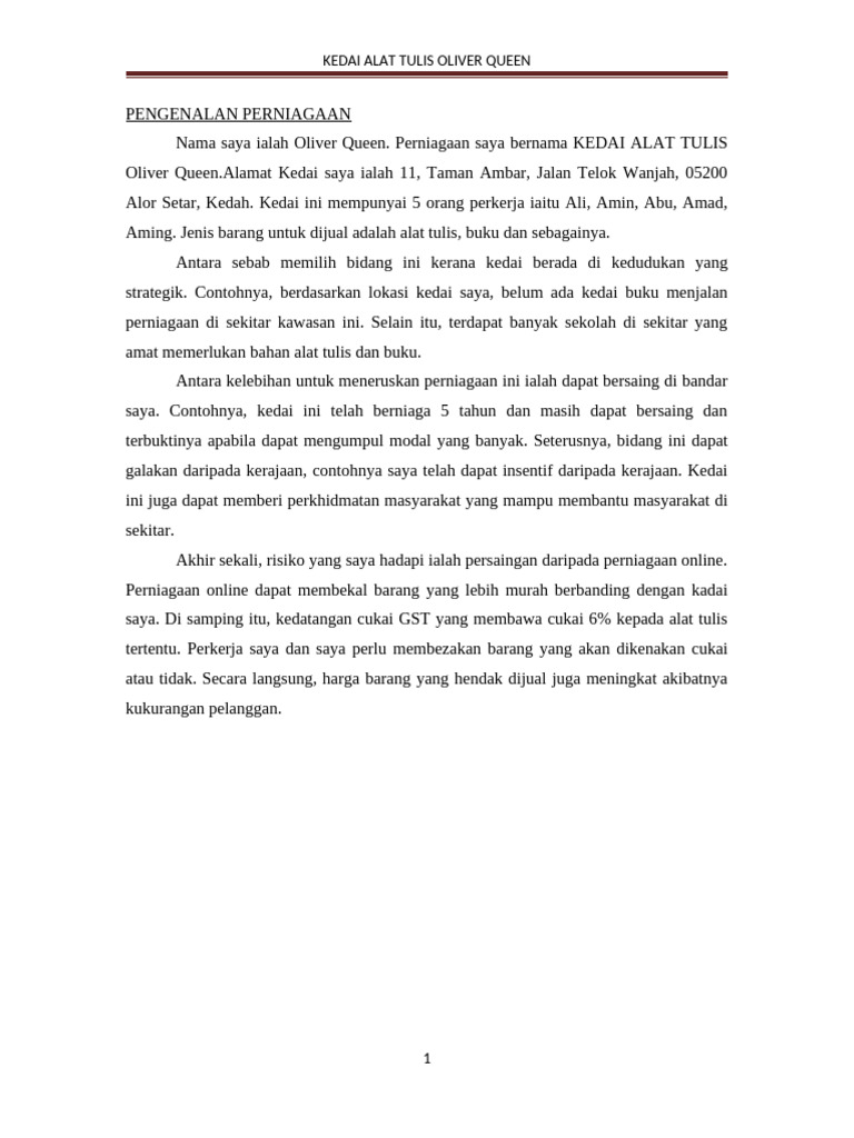 Akaun Folio SPM2015 Kedai Alat Tulis | PDF