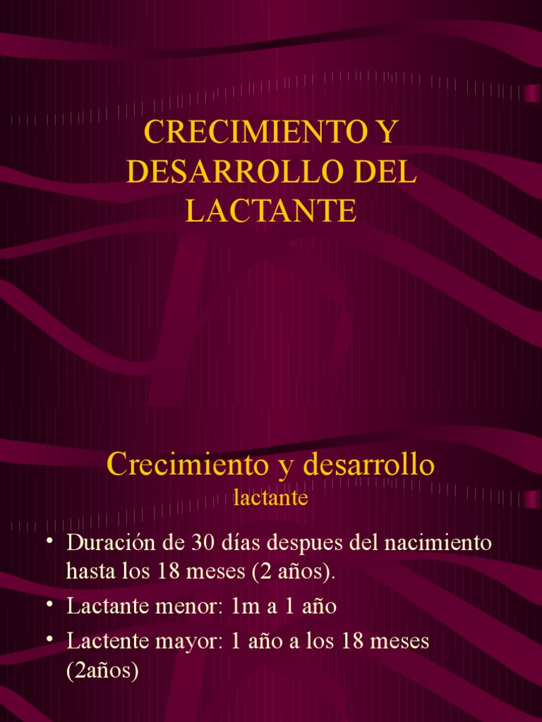 Crecimiento y Desarrollo Del Lactante | PDF | Amamantamiento | Bienestar