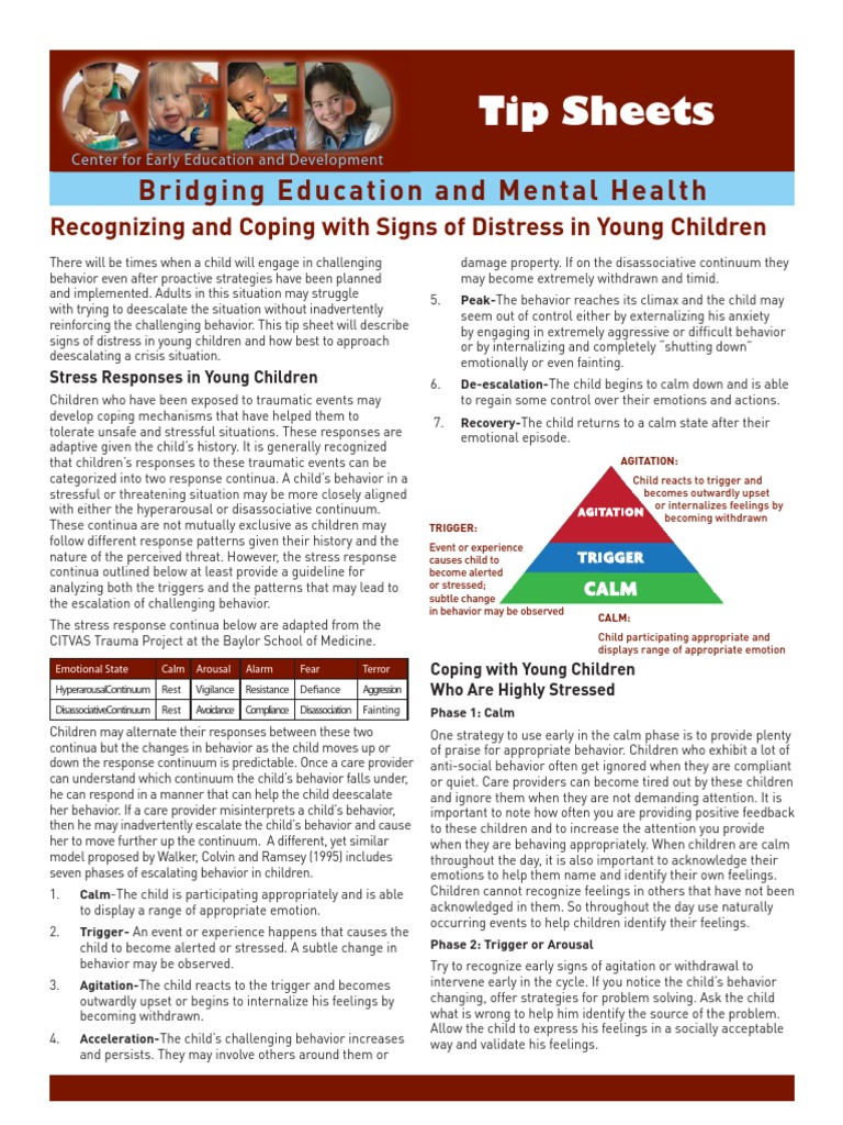 Recognizing and Coping With Signs of Distress in Young Children | PDF ...