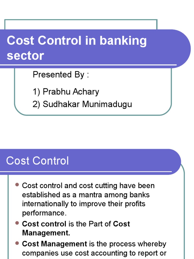Cost Control Strategies in Banking | PDF | Cost Accounting | Profit ...