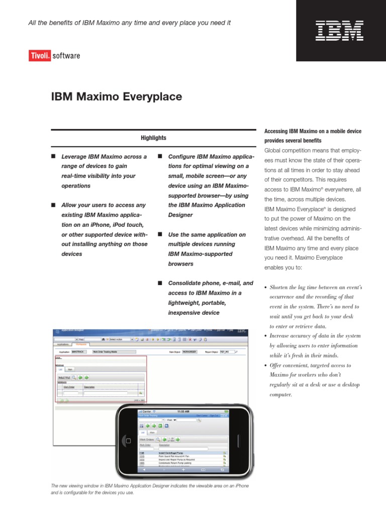 IBM Maximo Everyplace | PDF | I Phone | Trademark