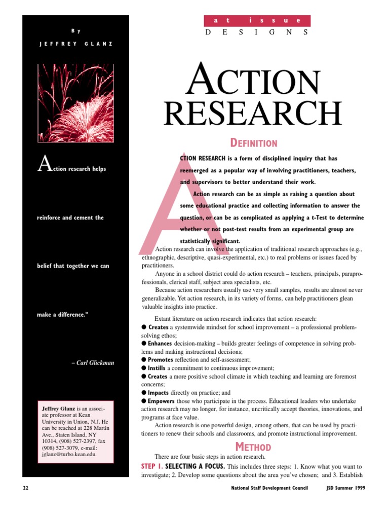 Action Research J Glanz | PDF | Action Research | Data