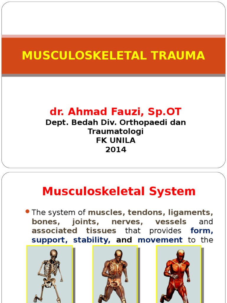Musculoskeletal Trauma Management Guide | PDF | Human Musculoskeletal ...