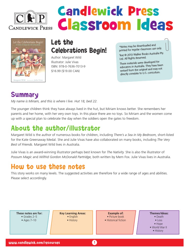 Let The Celebrations Begin! Teachers' Guide | PDF | Further Education ...