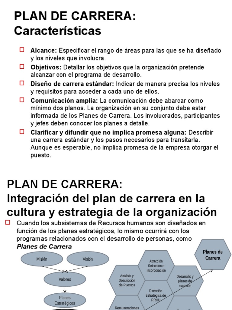 1 Plan Carrera | PDF | Gestión de recursos humanos | Planificación