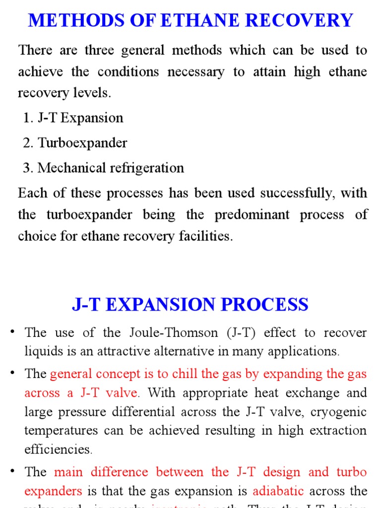 Methods of Ethane Liquid Recovery From Natural Gas | Natural Gas ...