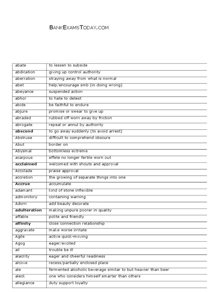 Vocabulary To Memorize Word | PDF