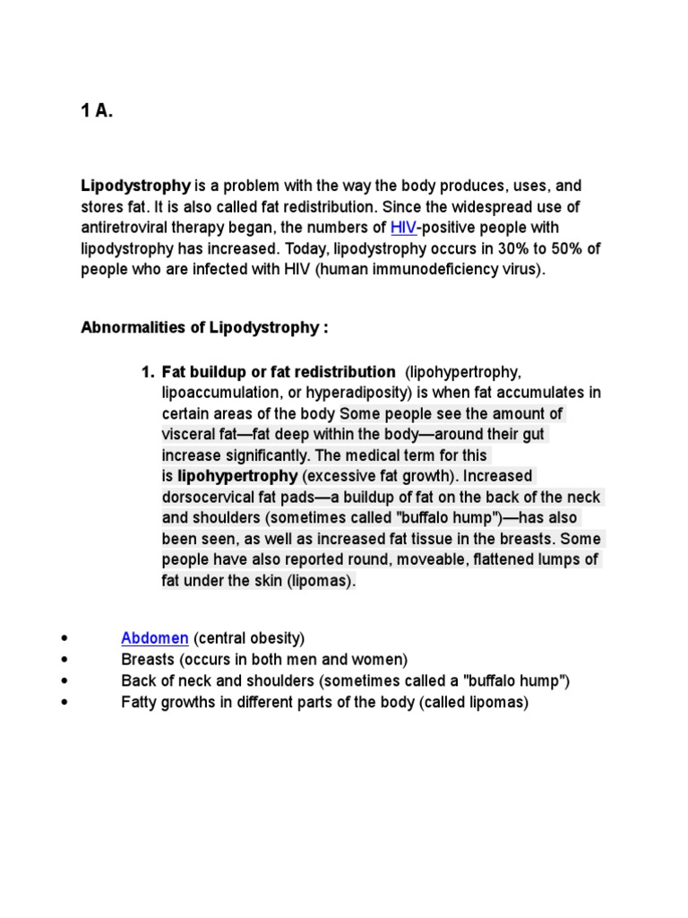 Lipodystrophy Is A Problem With The Way The Body Produces, Uses, and ...