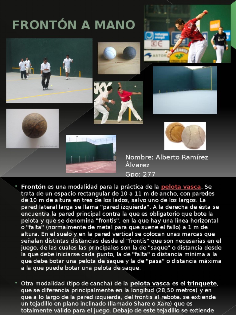 Frontón A Mano | PDF | Deportes | Ocio