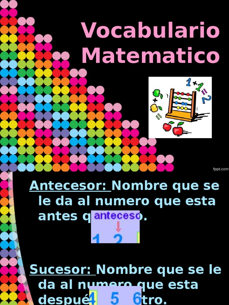 Vocabulario Matemático Básico para Niños | PDF